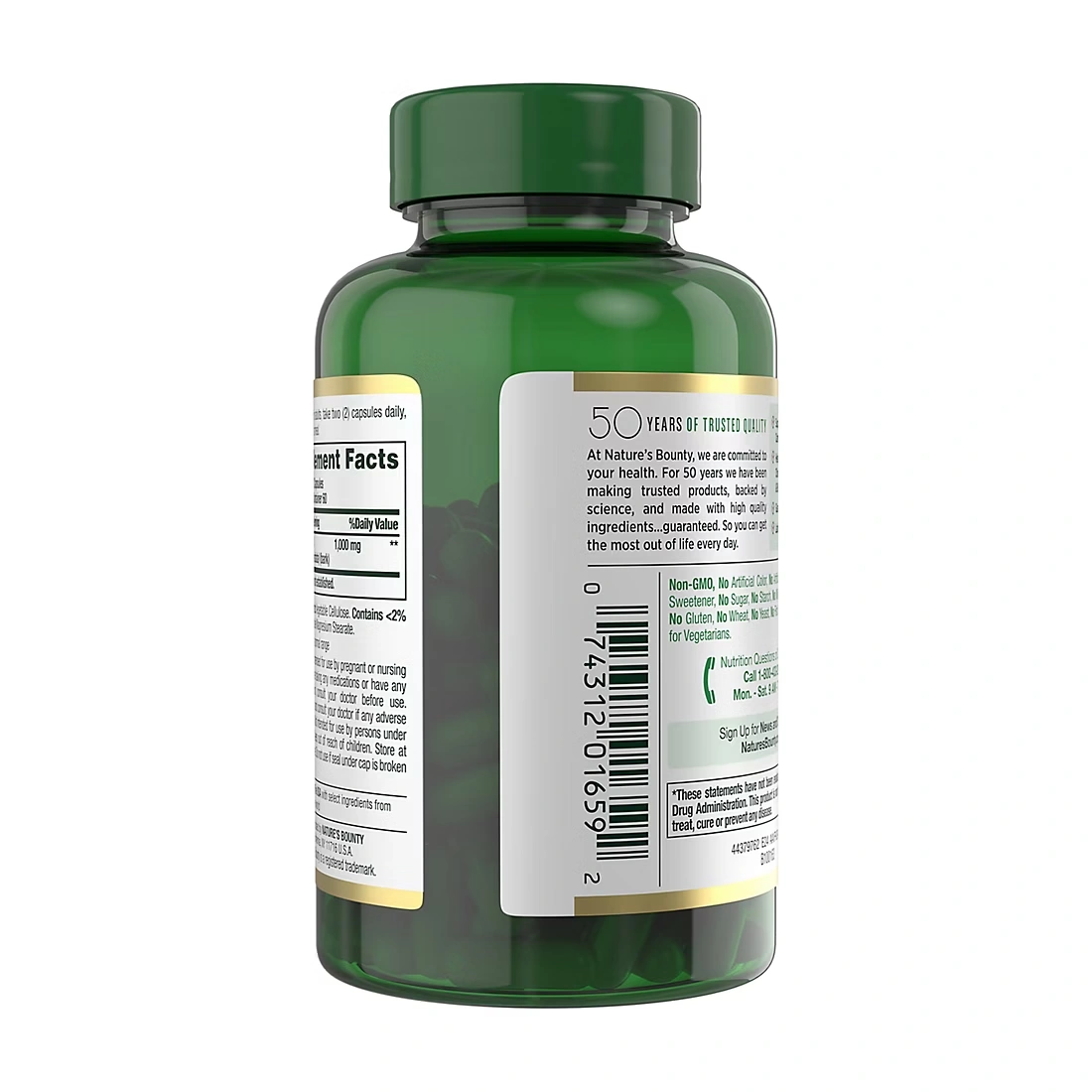 Nature's Bounty Berberine 1000mg Capsules, 120 Ct. - BJ's Wholesale Club