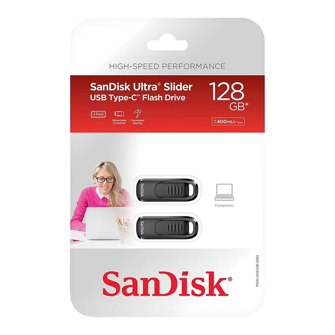 128GB SanDisk Ultra Slider USB Type-C Drive, 2 Pk. - BJ's Wholesale Club