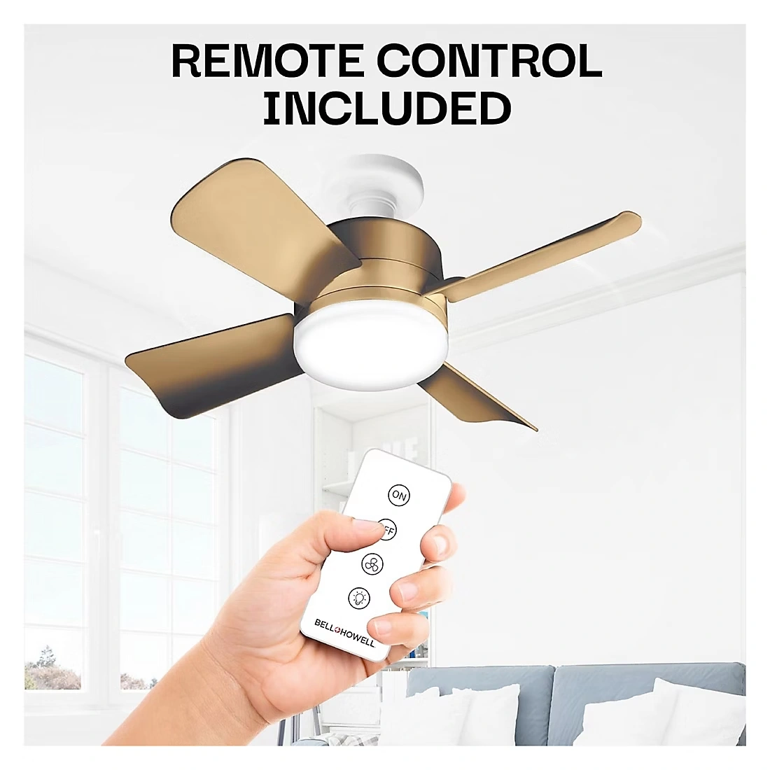 Bell + Howell Socket Fan Light - Bronze Gold Finish - BJ's Wholesale Club