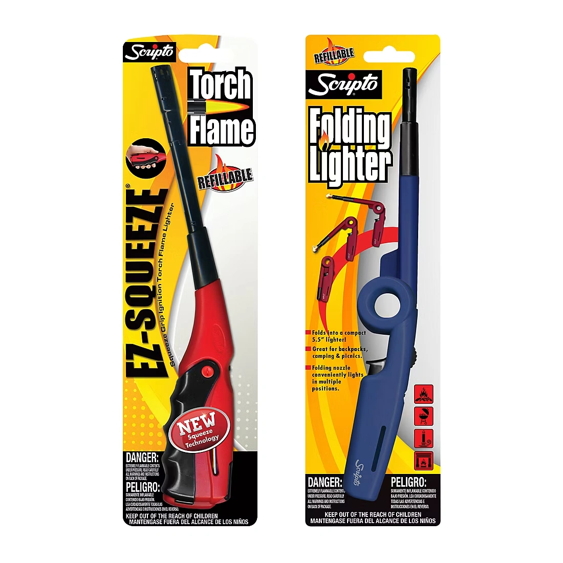 Scripto EZ-Squeeze Torch Flame & Folding Utlity Lighter, 2 Pk. - BJ's ...
